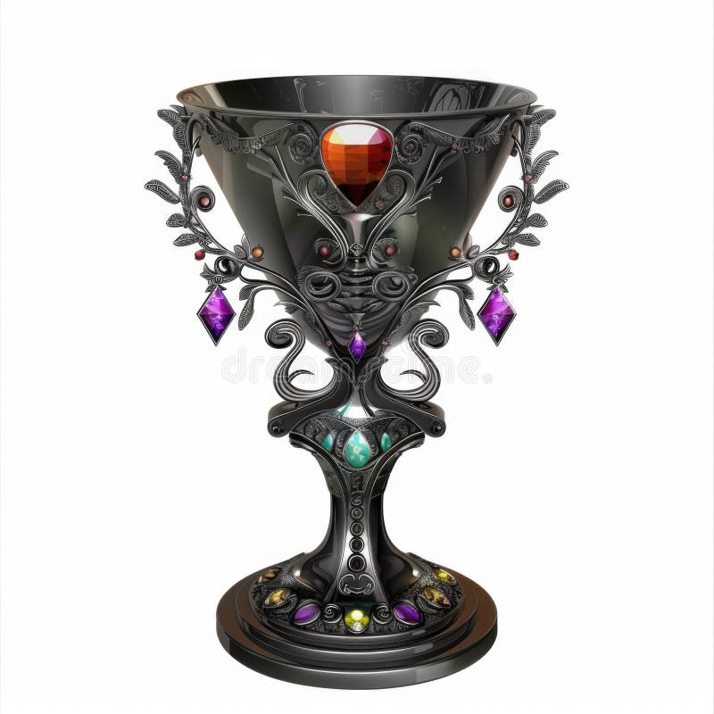 Trophy Cup Medievel Phantasy Game Award on White Stock Illustration ...
