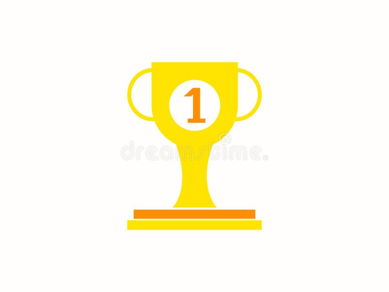 Trophy Cup Number 1 Vector Illustration Stock Vector - Illustration of ...