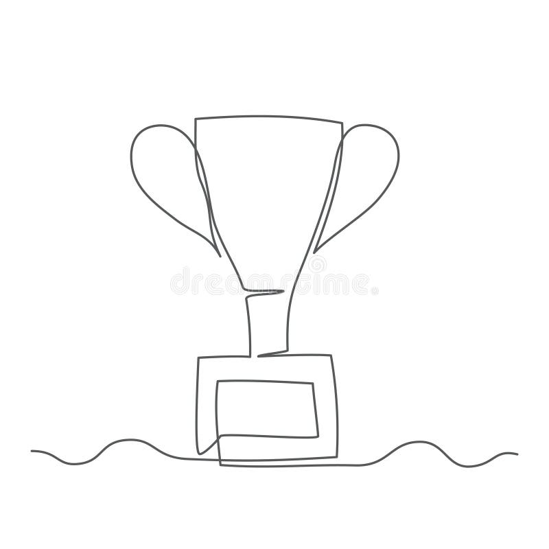 Trophy One Line Drawing Stock Illustrations – 652 Trophy One Line ...