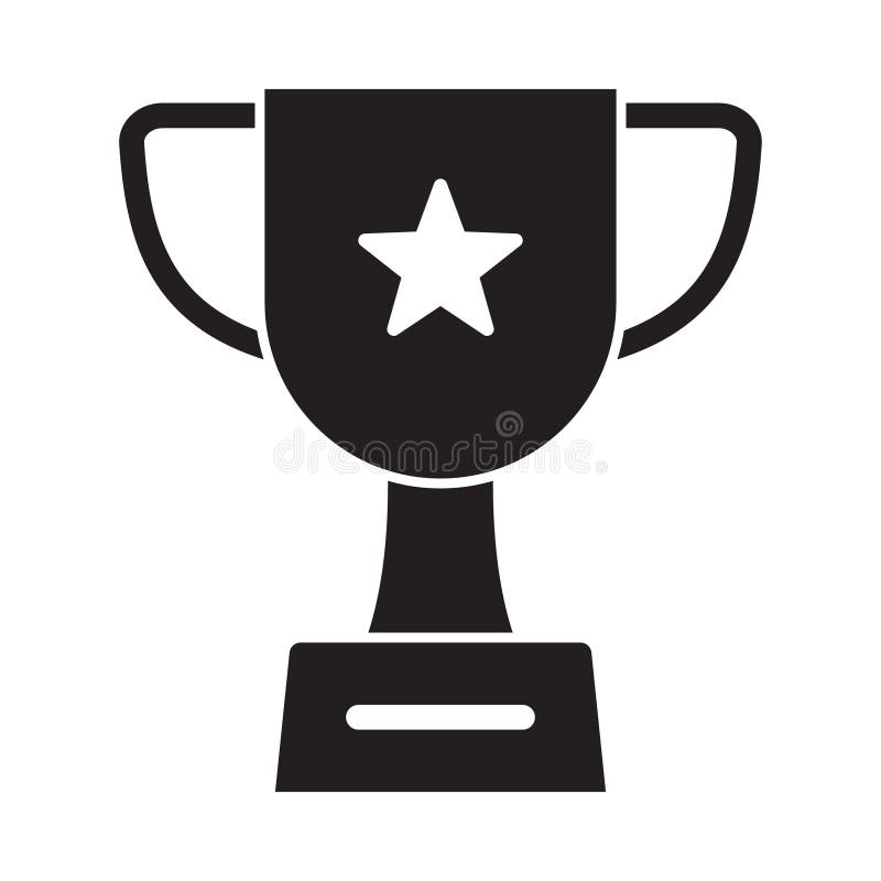 Trophy Cup with Star Icon, Winner Cup, Victory Cup Icon. Stock Vector ...