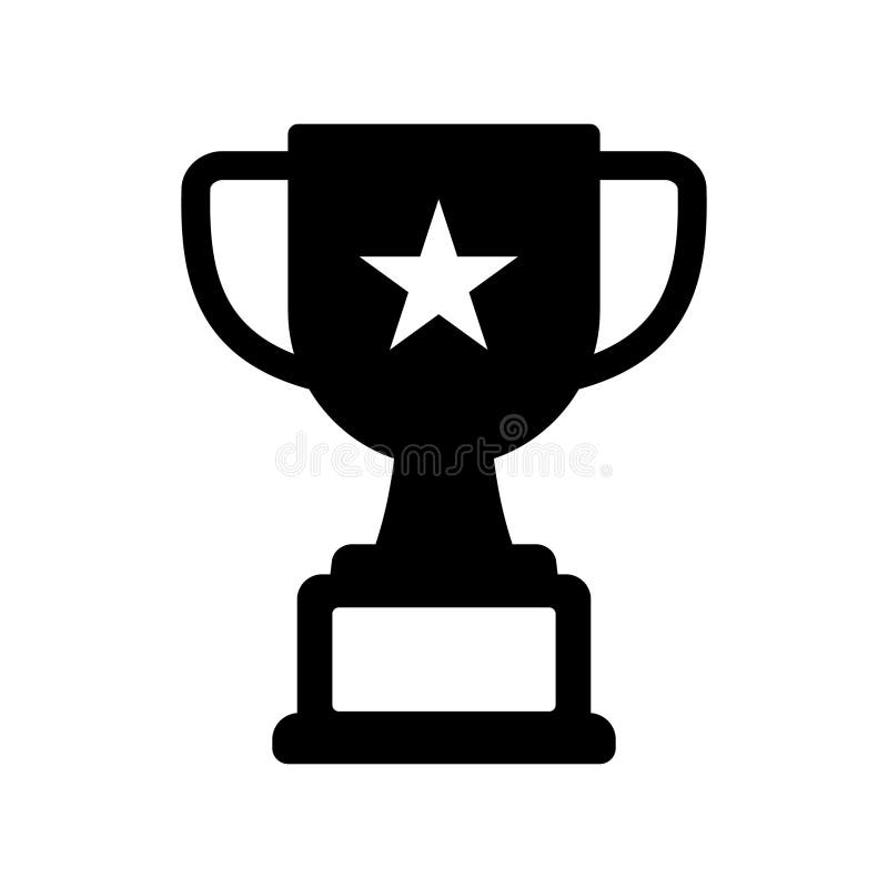 Trophy Cup with Star Icon, Winner Cup Icon, Victory Cup Icon. Stock ...