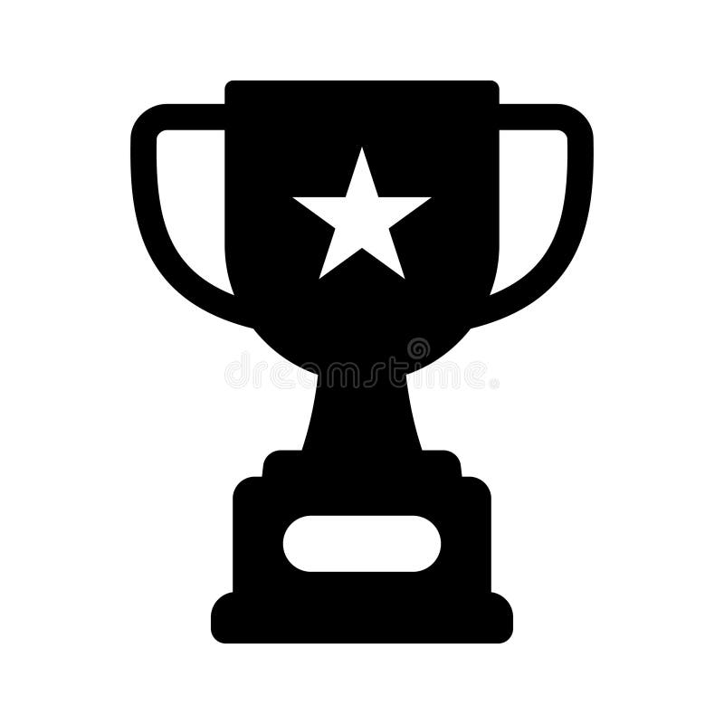 Trophy Cup with Star Icon, Winner Cup, Victory Cup Icon. Stock Vector ...