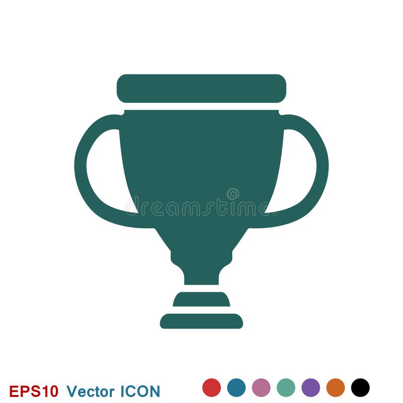 Trophy Cup Vector Icon. Sport Competition Silhouette Symbol Stock ...
