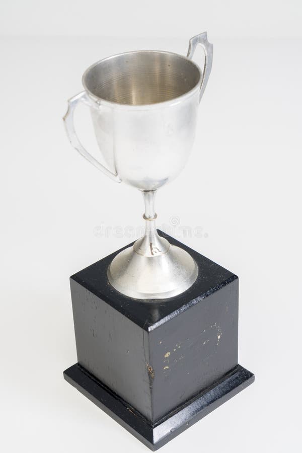 Trophy Cup on White Background Stock Photo - Image of award, raise ...