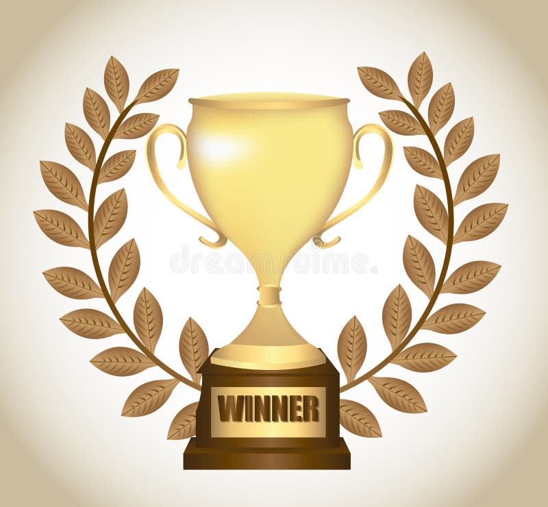 Trophy design stock vector. Illustration of leaf, nature - 45998834