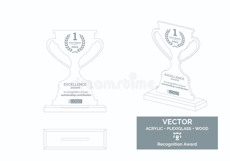 Trophy Vector Template. Trophy Distinction Award. Recognition Trophy ...