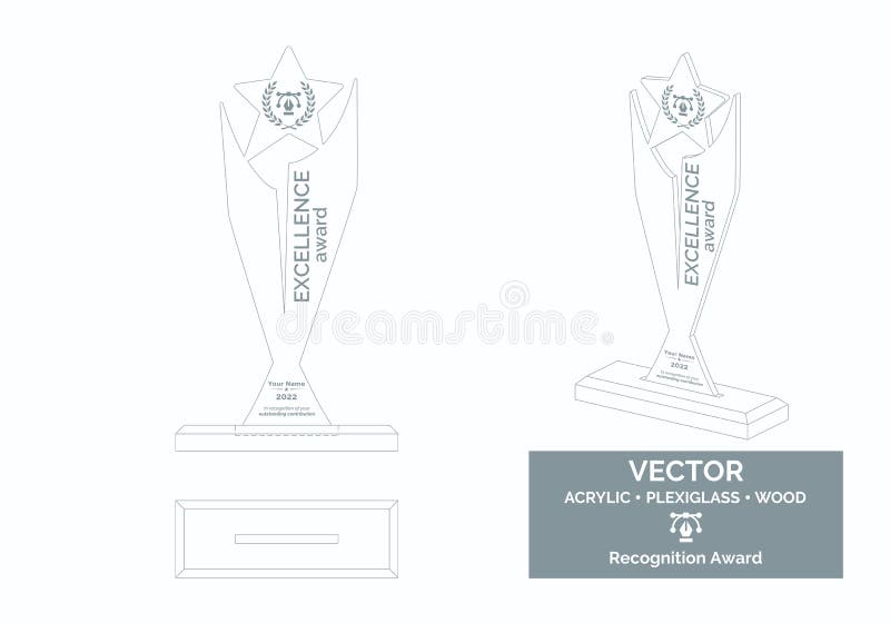 Trophy Vector Template. Trophy Distinction Award. Recognition Trophy ...
