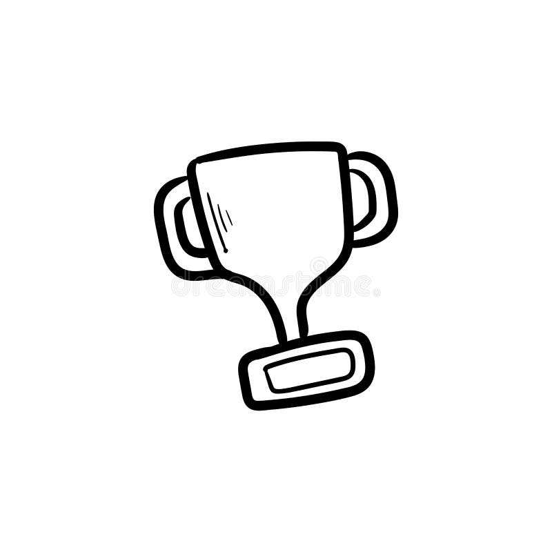 Trophy Doodle Hand Draw with Stock Illustration - Illustration of ...
