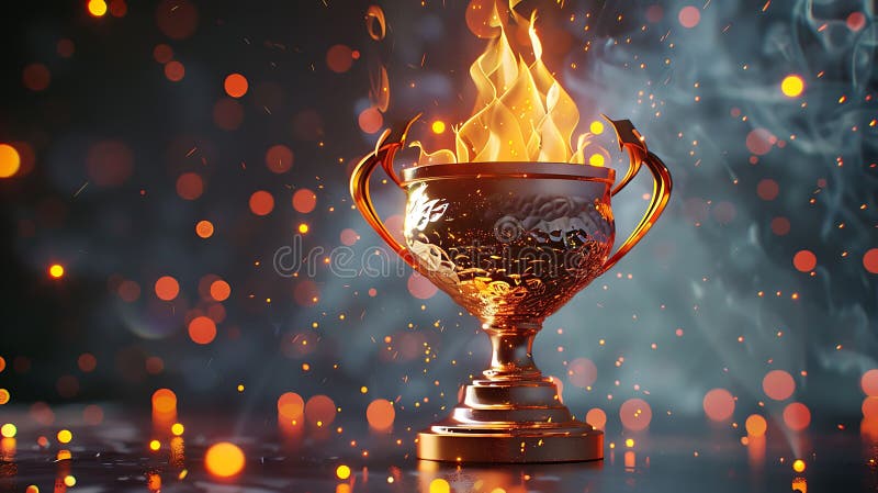 Trophy with Dynamic Light Effects Stock Illustration - Illustration of ...