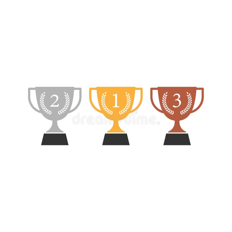 Trophy flat icon. stock vector. Illustration of sign - 87256913