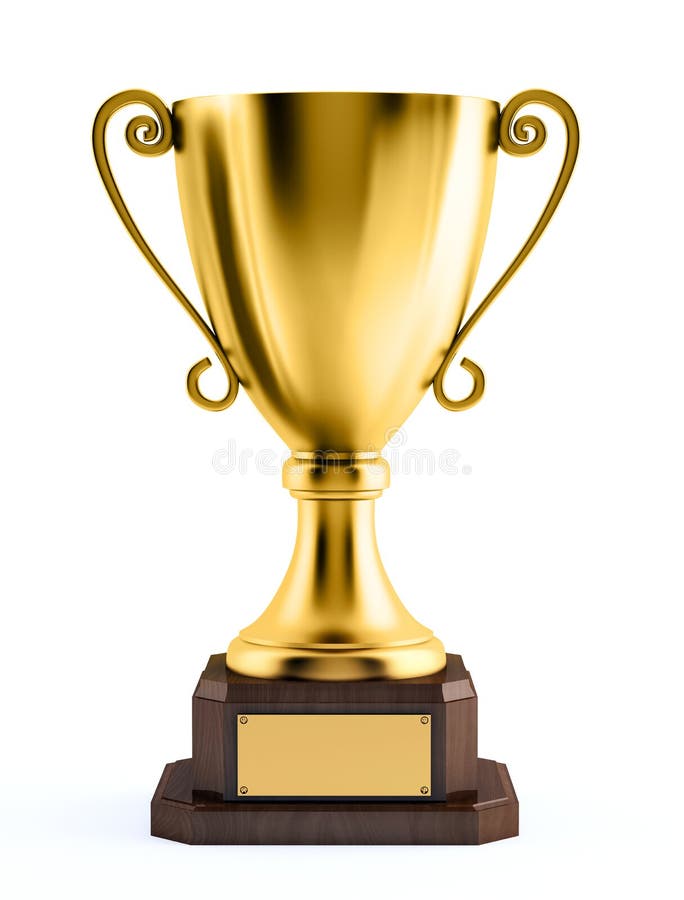 Trophy in gold stock illustration. Illustration of winner - 13874343