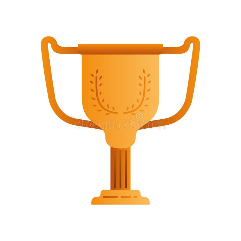 Trophy gold isolated icon stock vector. Illustration of honor - 144066415