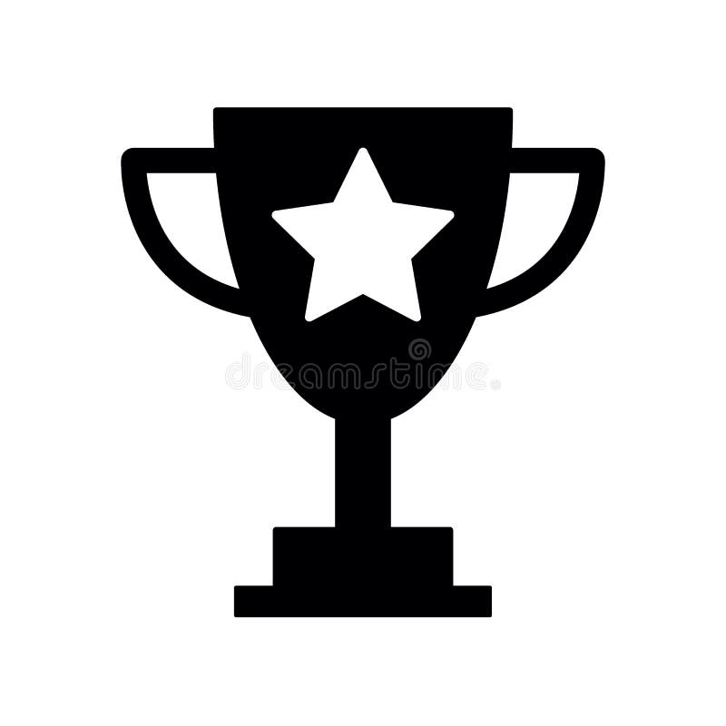 Trophy Icon. Black Trophy Cup Icon Vector Stock Vector - Illustration ...