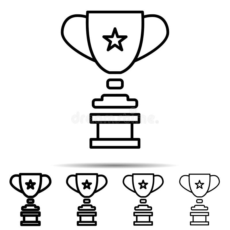 Trophy Icon. Simple Outline Vector Element of Education Set Icons for ...