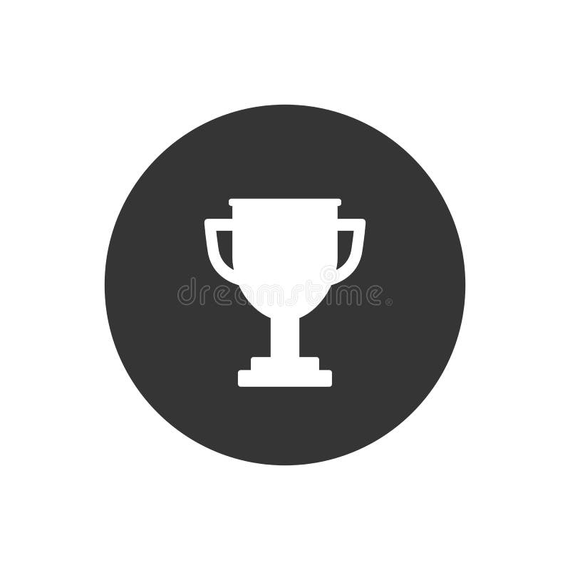 Trophy Icon on Gray Background. Vector Modern Flat Style Stock Vector ...