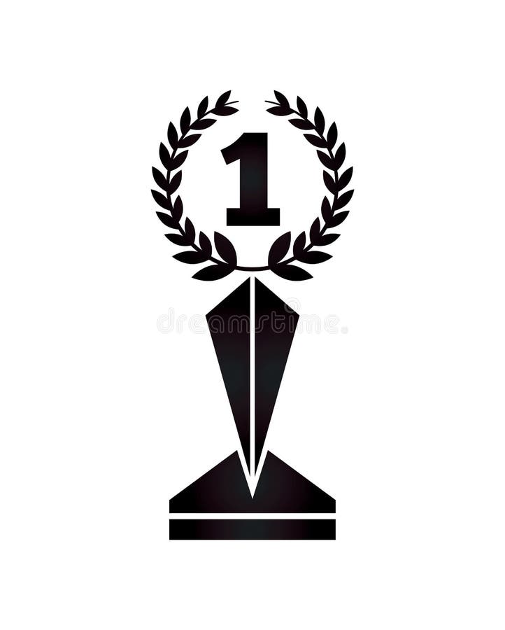 Number one trophy icon stock vector. Illustration of achievement - 85738454