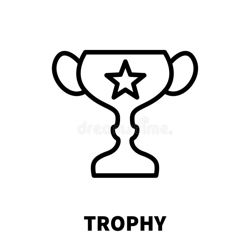 Trophy Icon or Logo in Modern Line Style. Stock Vector - Illustration ...