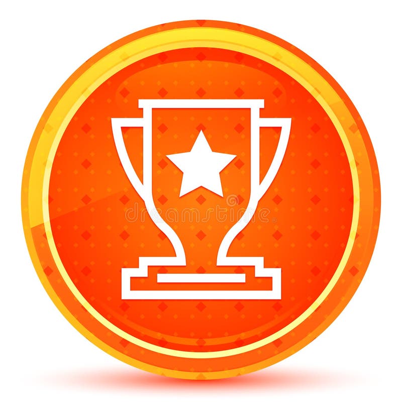 Trophy Icon Natural Orange Round Button Stock Illustration ...