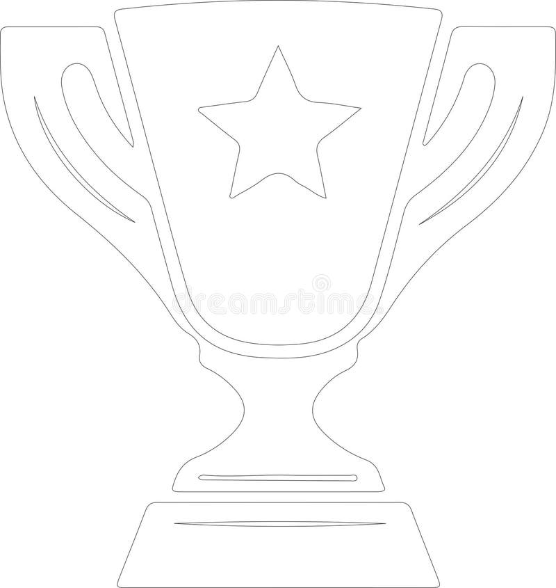 Trophy Icon Outline Silhouette Generative Ai Stock Vector ...