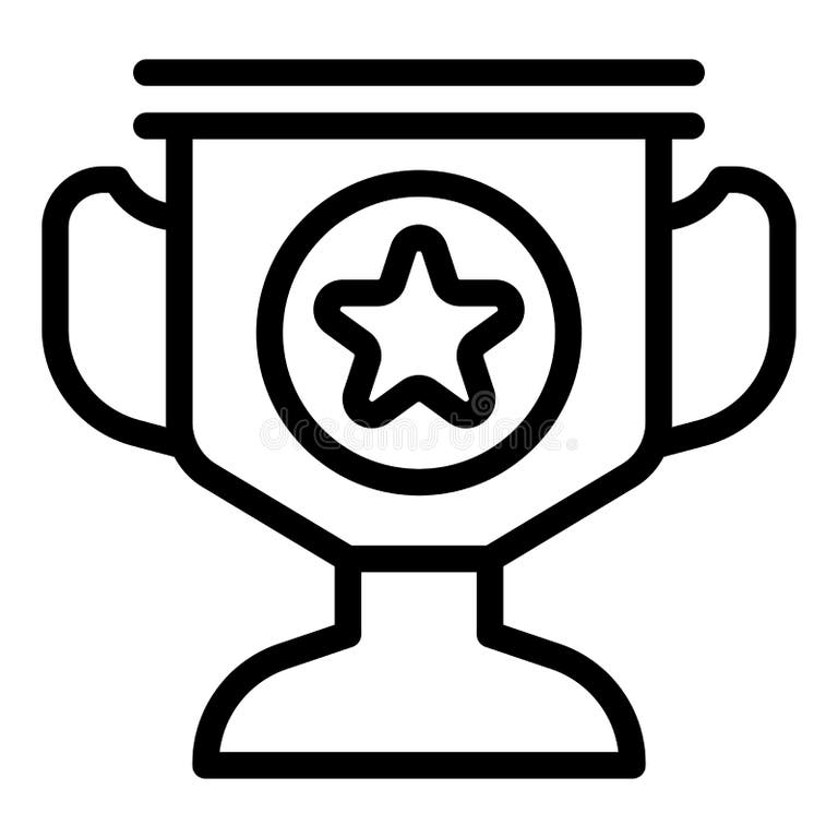 Trophy Icon Outline Vector. Cup Prize Stock Illustration - Illustration ...