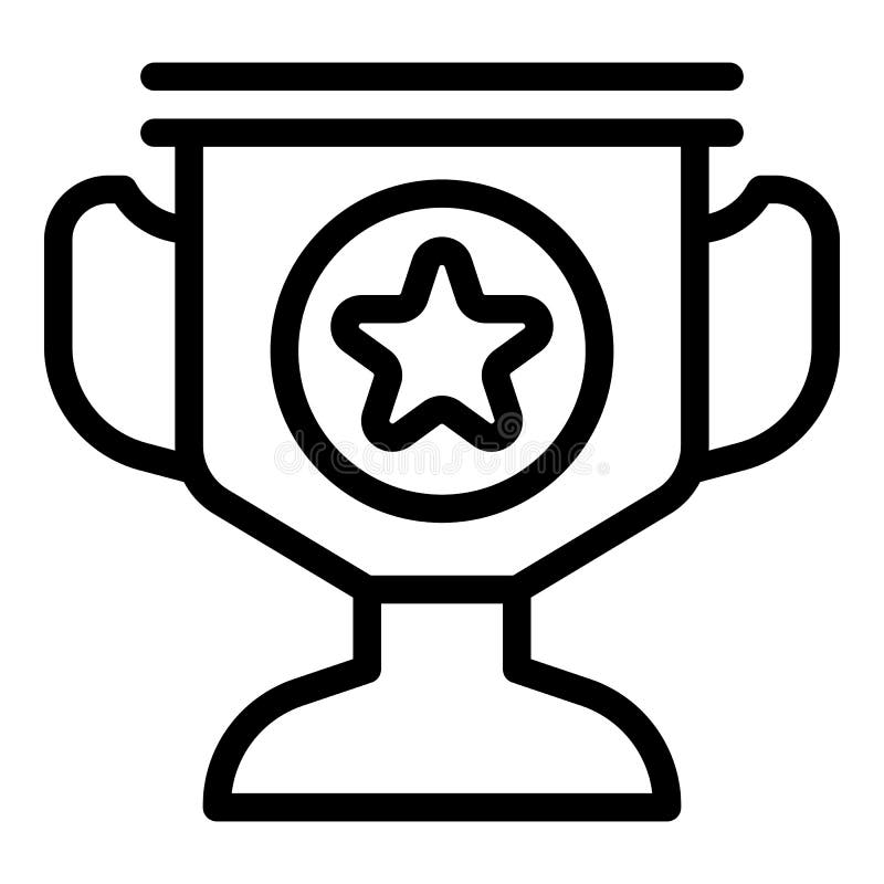 Trophy Icon Outline Vector. Cup Prize Stock Vector - Illustration of ...