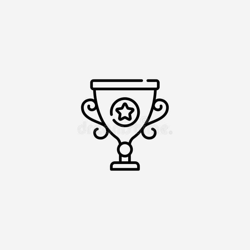 Trophy Vector Icon Sign Symbol Stock Vector - Illustration of ...