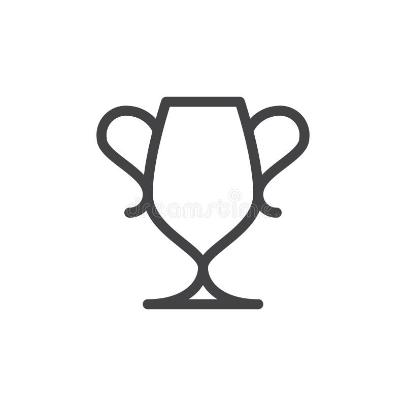 Trophy Icon Thin Outline Art Symbol Stock Vector - Illustration of ...