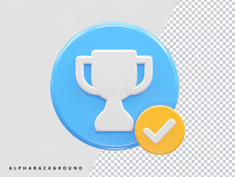 Trophy Icon Vector Illustration Element 3d Rendering Transparent Eps ...