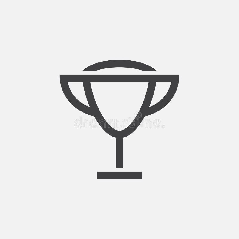 Trophy Icon Vector Illustration Isolated on White Stock Vector ...