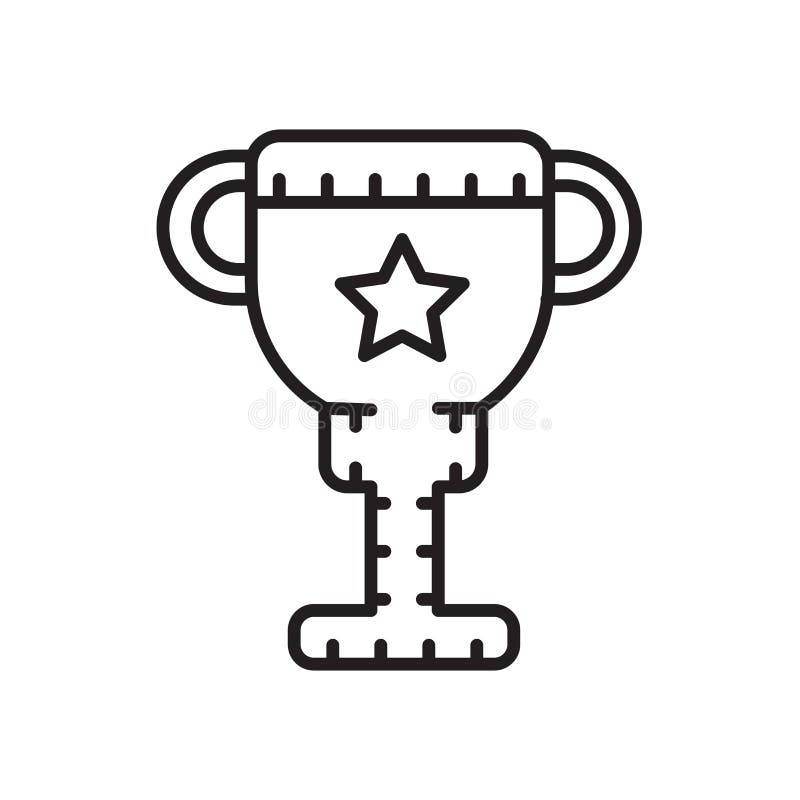 Trophy Icon Vector Isolated on White Background, Trophy Sign , Sign and ...