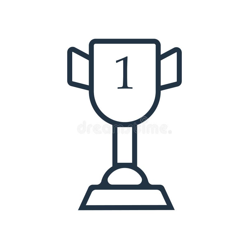 Trophy Icon Vector Isolated on White Background, Trophy Sign Stock ...