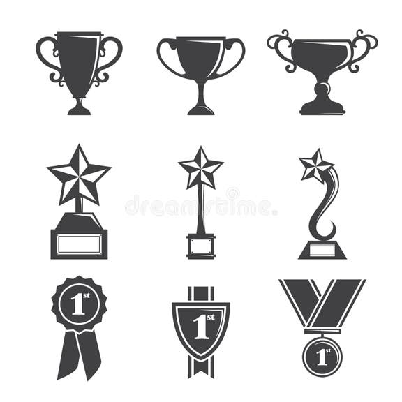 Vector Black Trophy Icons Stock Illustrations – 6,520 Vector Black ...