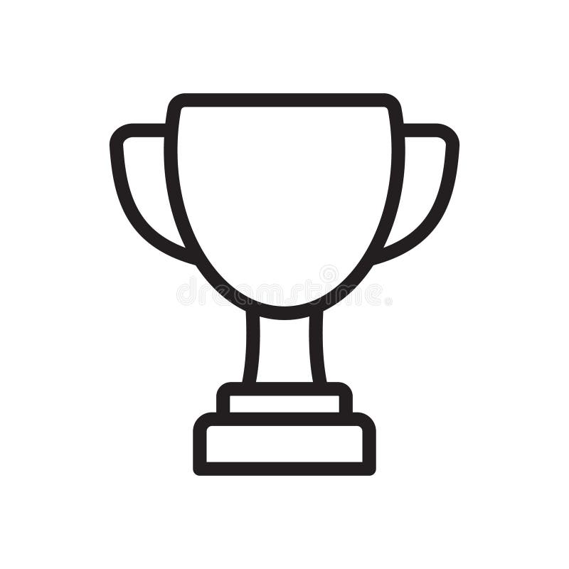 Trophy Line Icon. Trophy Cup Symbol, Victory Cup Line Icon Stock Vector ...
