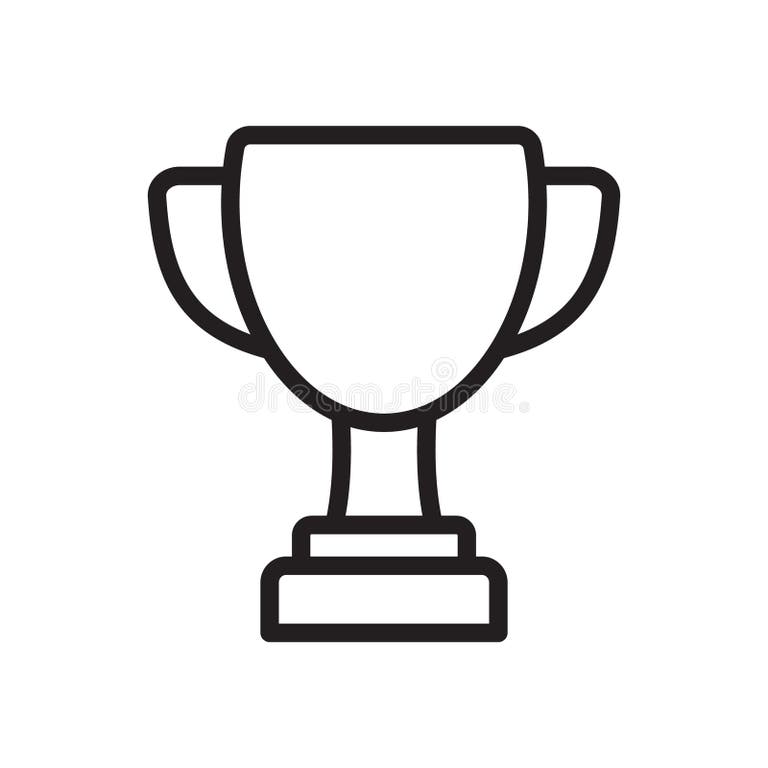 Trophy Line Icon. Trophy Cup Symbol, Victory Cup Line Icon Stock Vector ...