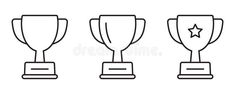 Trophy Line Icon. Trophy Cup, Winner Cup, Victory Cup Vector Icon ...