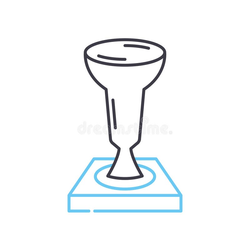 Trophy Line Icon, Outline Symbol, Vector Illustration, Concept Sign ...