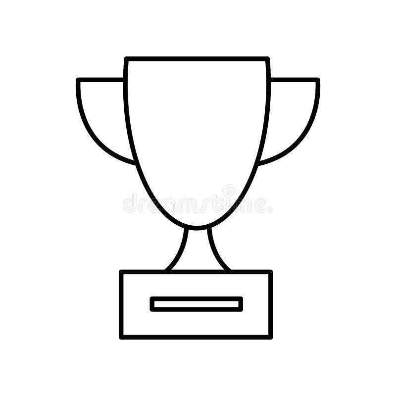 Trophy Line Style Icon Vector Design Stock Vector - Illustration of ...