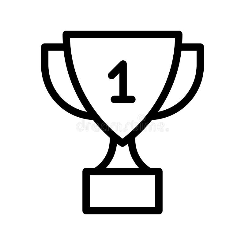Trophy line vector icon stock vector. Illustration of background ...