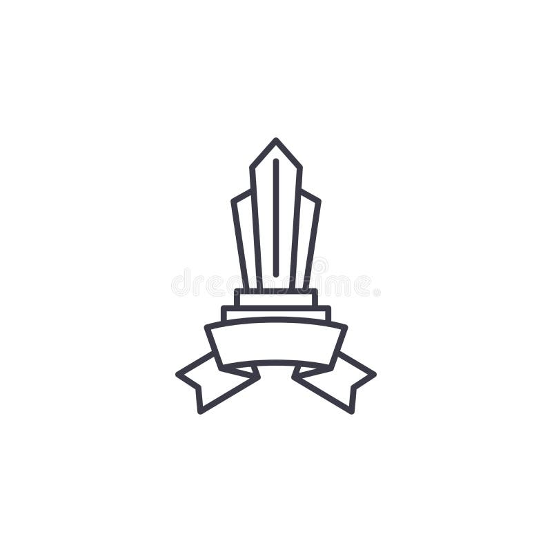 Trophy Linear Icon Concept. Trophy Line Vector Sign, Symbol ...