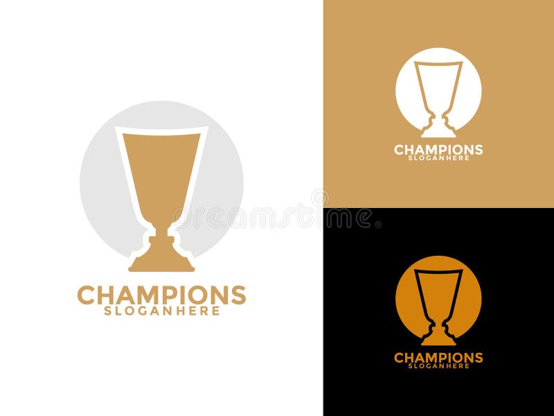 Trophy with Start Logo Icon Design Template Flat Vector Illustration ...