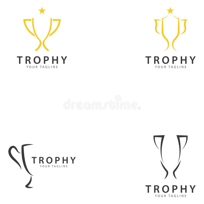 Trophy Logo Vector Illustration Winner Award Logo Template Stock Vector ...