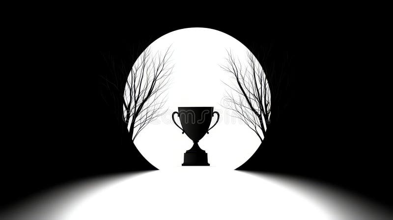 Trophy in Moonlight a Silhouette of a Trophy Sits Center Stage ...