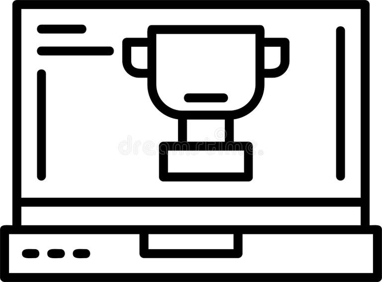 Trophy Modern Outline Style Icon Design Stock Illustrations – 625 ...