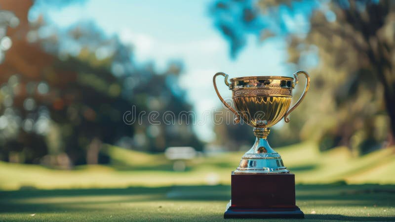 Trophy Presentation at the End of a Golf Tournament Stock Illustration ...