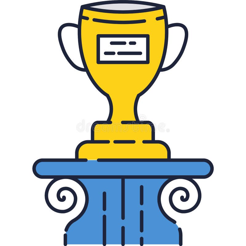 Trophy Prize Goblet Icon Education Learning Award Stock Vector ...