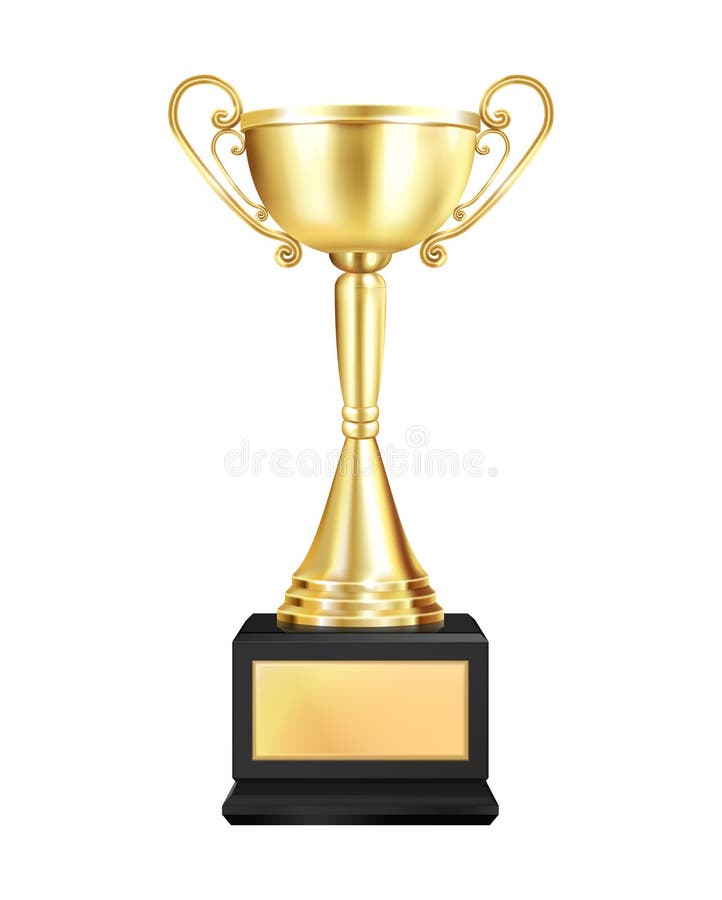 Trophy Realistic Illustration Stock Illustration - Illustration of goal ...