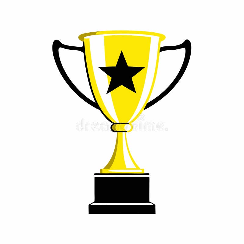 Trophy Realistic Vector on White Background Stock Illustration ...
