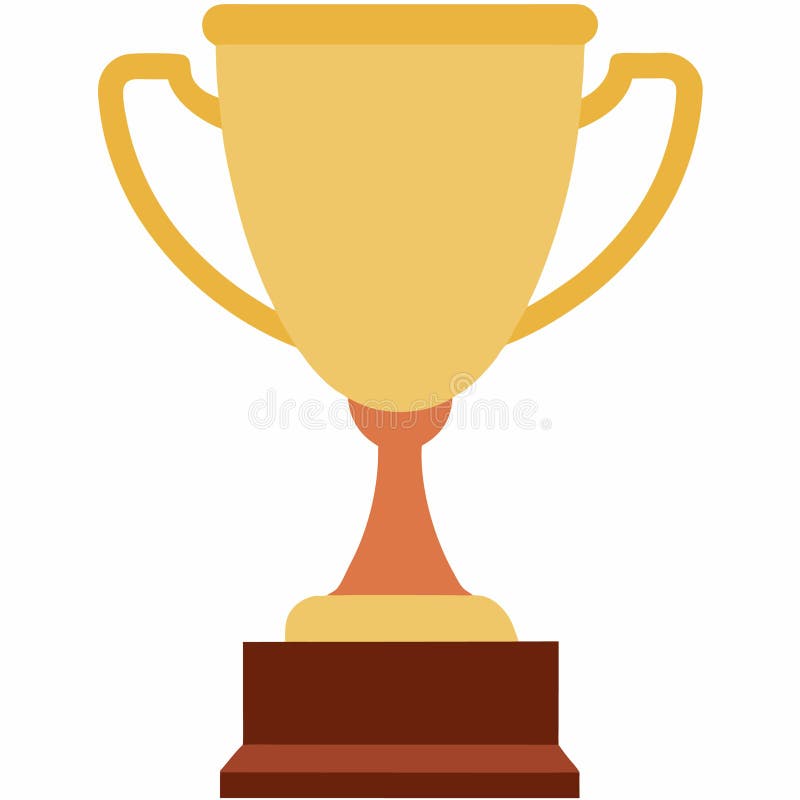 Trophy Realistic Vector on White Background Stock Vector - Illustration ...
