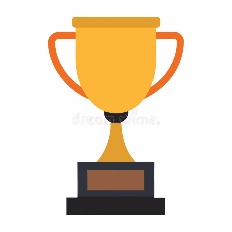 Trophy Realistic Vector on White Background Stock Vector - Illustration ...