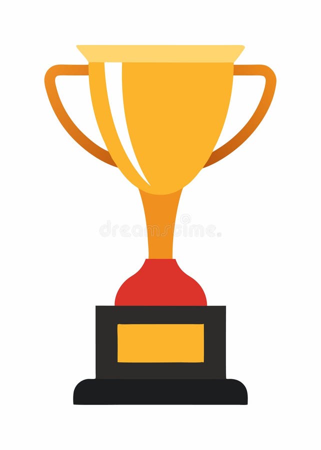 Trophy Realistic Vector on White Background Stock Vector - Illustration ...